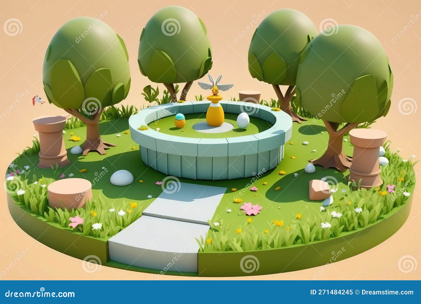 Happy Easter Day, 3d Easter Eggs Podium with Geometry Platform for ...