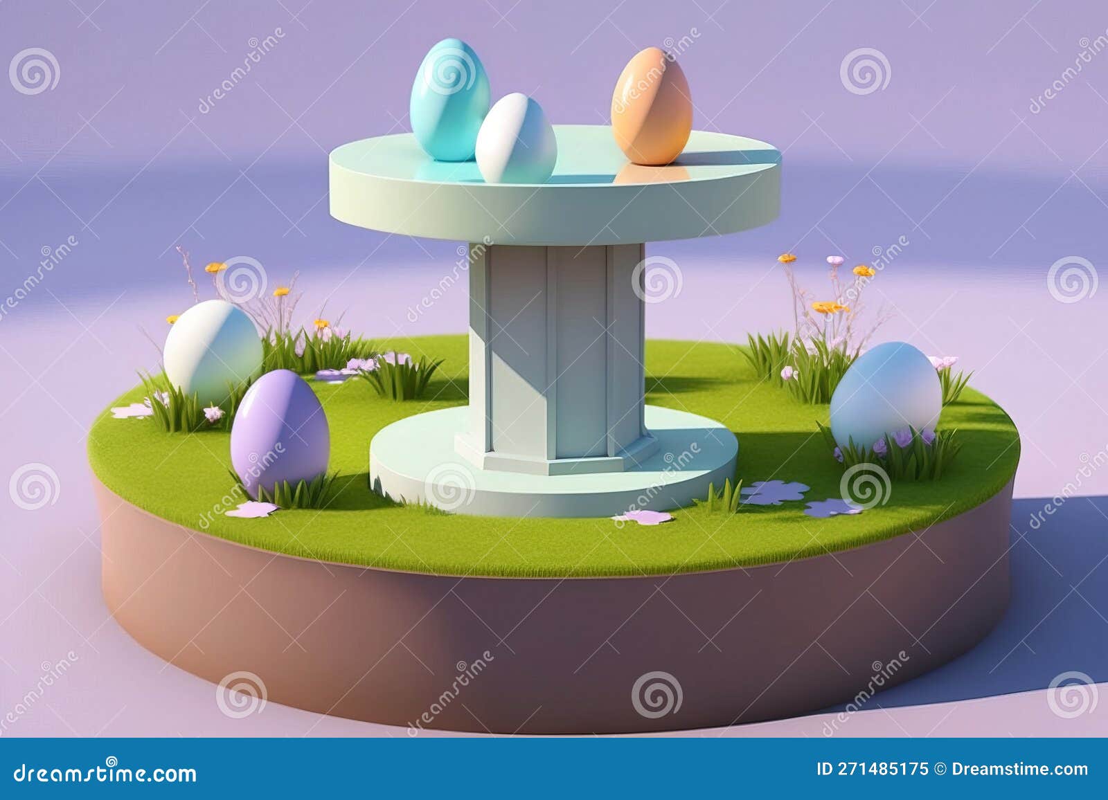 Happy Easter Day, 3d Easter Eggs Podium with Geometry Platform for ...