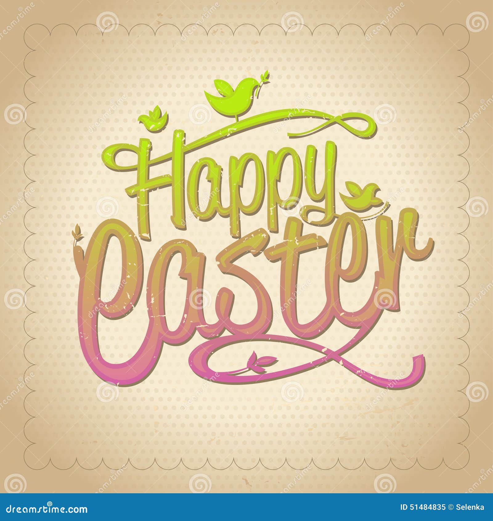 Happy Easter design. stock vector. Illustration of calligraphy - 51484835