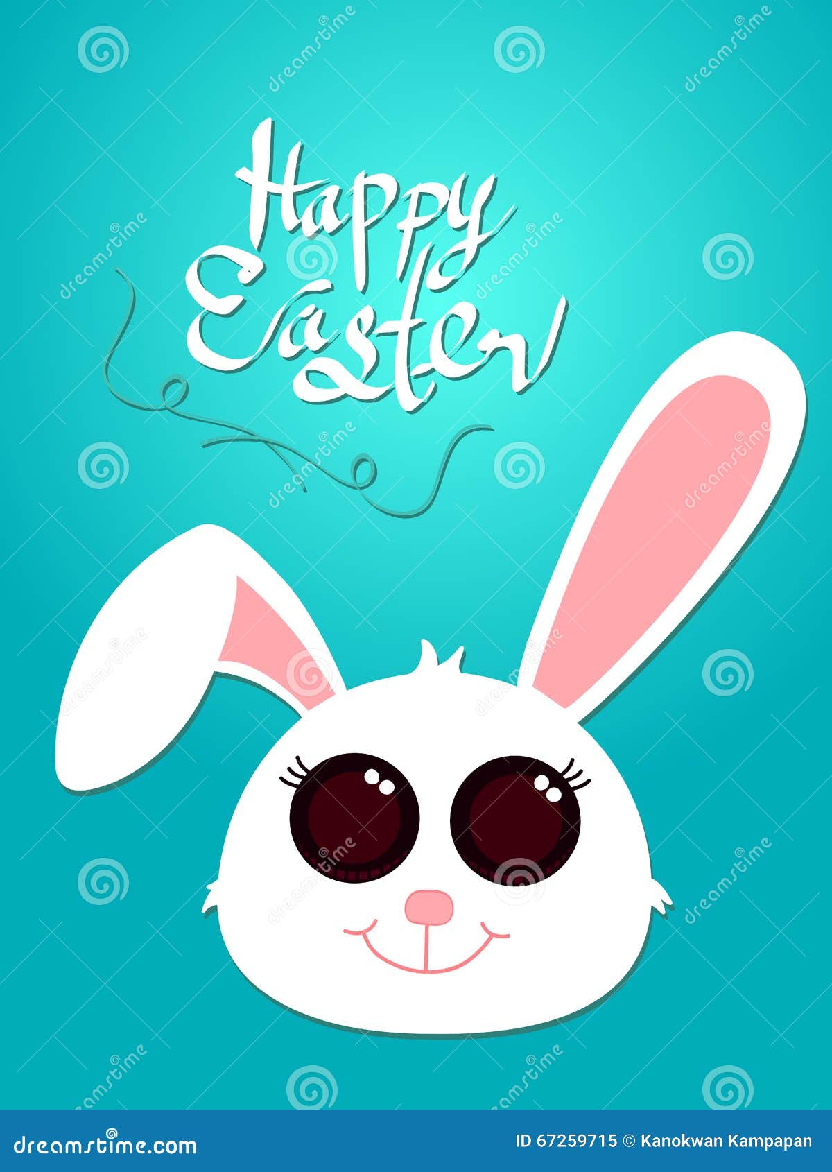 Happy Easter, Easter bunny stock vector. Illustration of celebrate ...