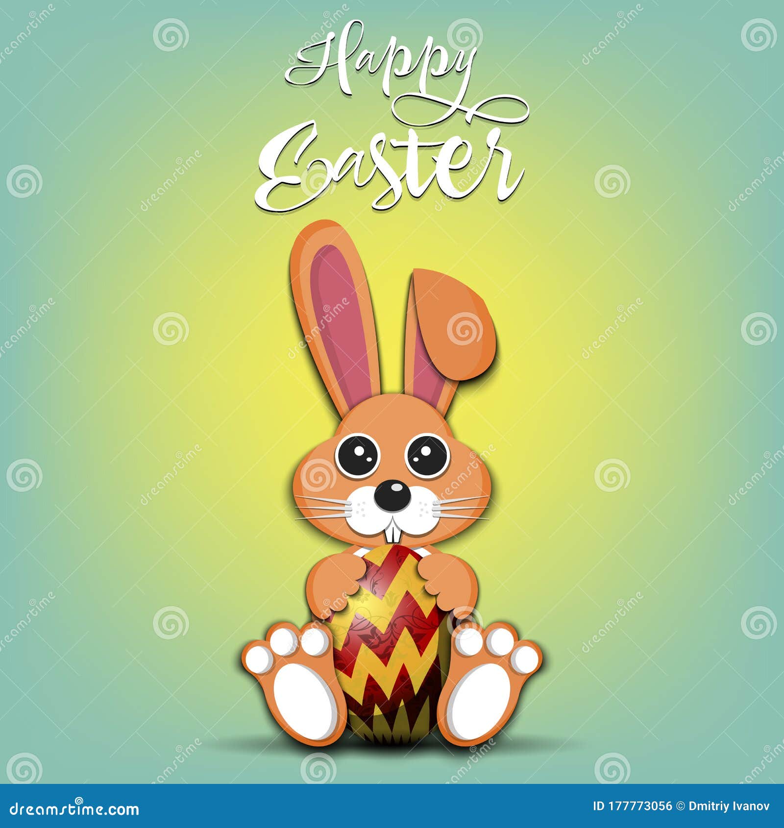 Happy Easter. Easter Bunny Logo Design Template Stock Vector ...