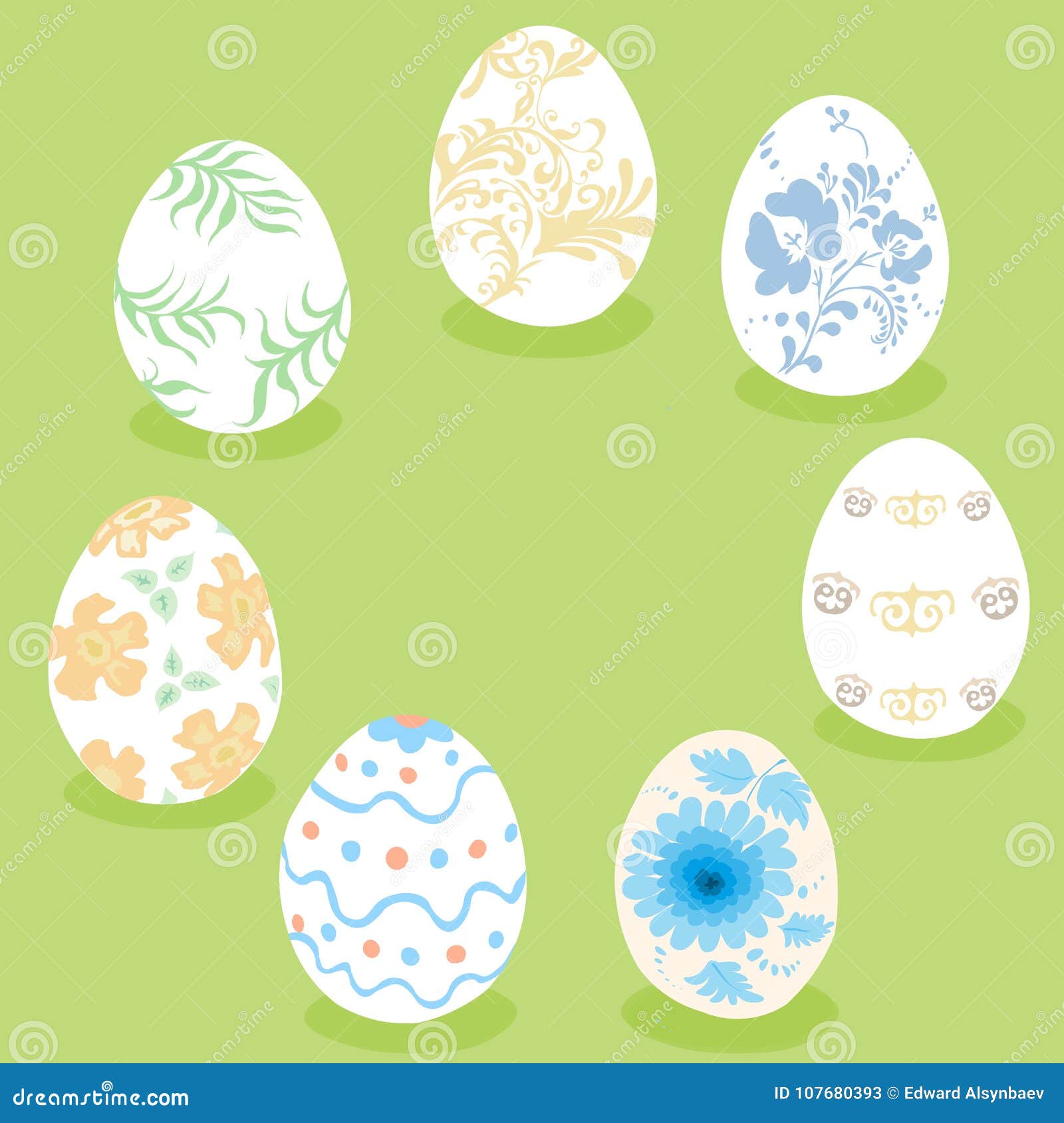 Happy Easter. Happy Easter. Painted Holiday Symbols. Stock Illustration ...