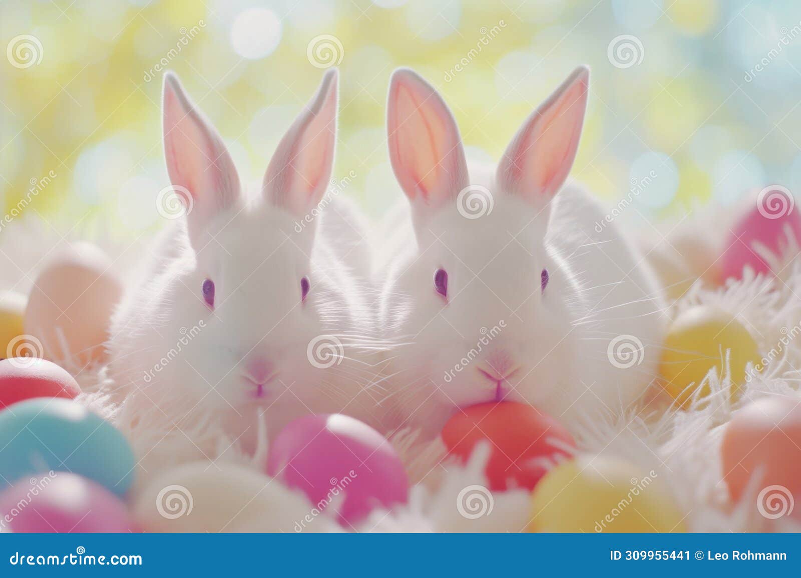 Happy Easter Easter Yarrow Eggs Repentance Basket. White Reflection ...