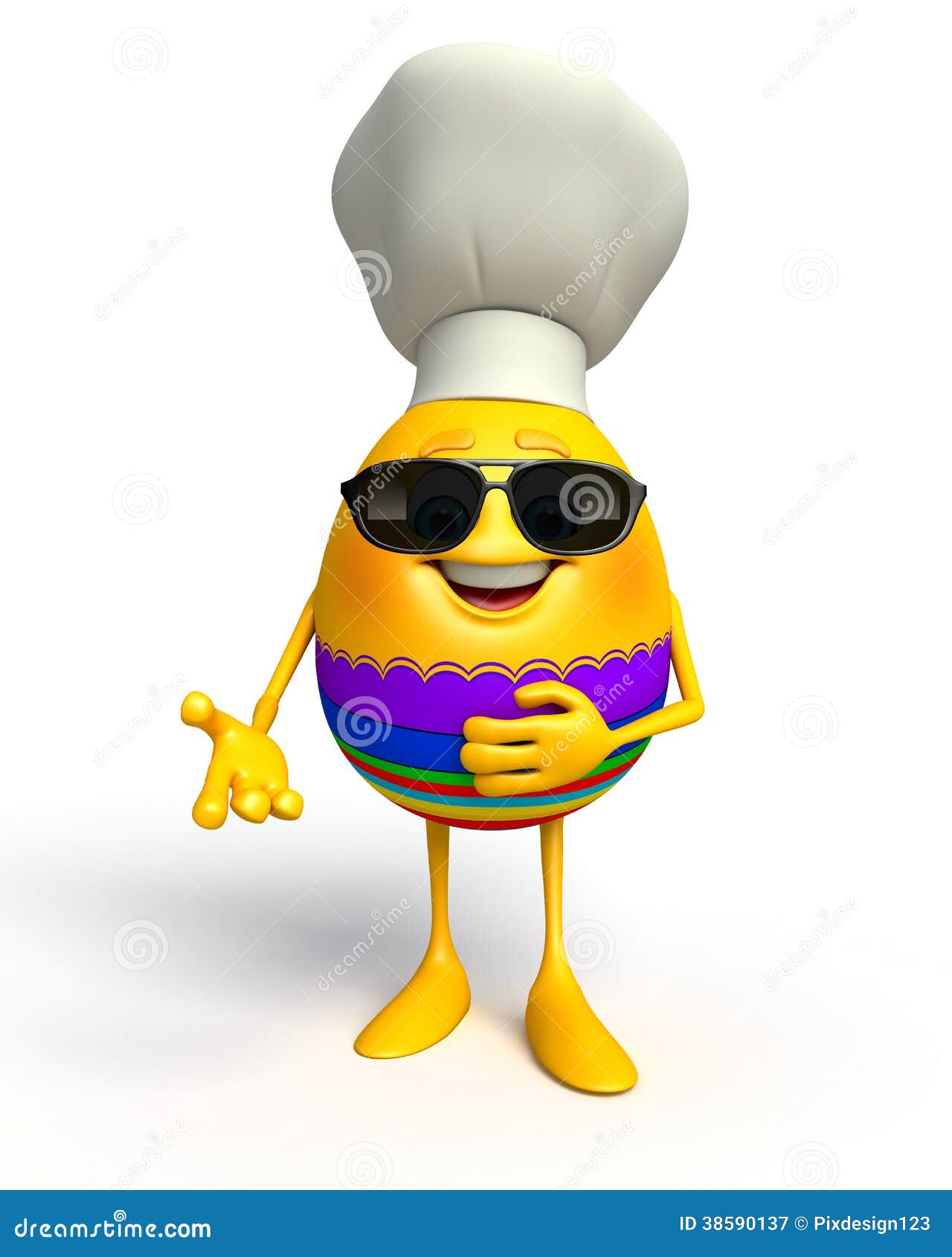 Happy Easter Egg as chef stock illustration. Illustration of focus ...
