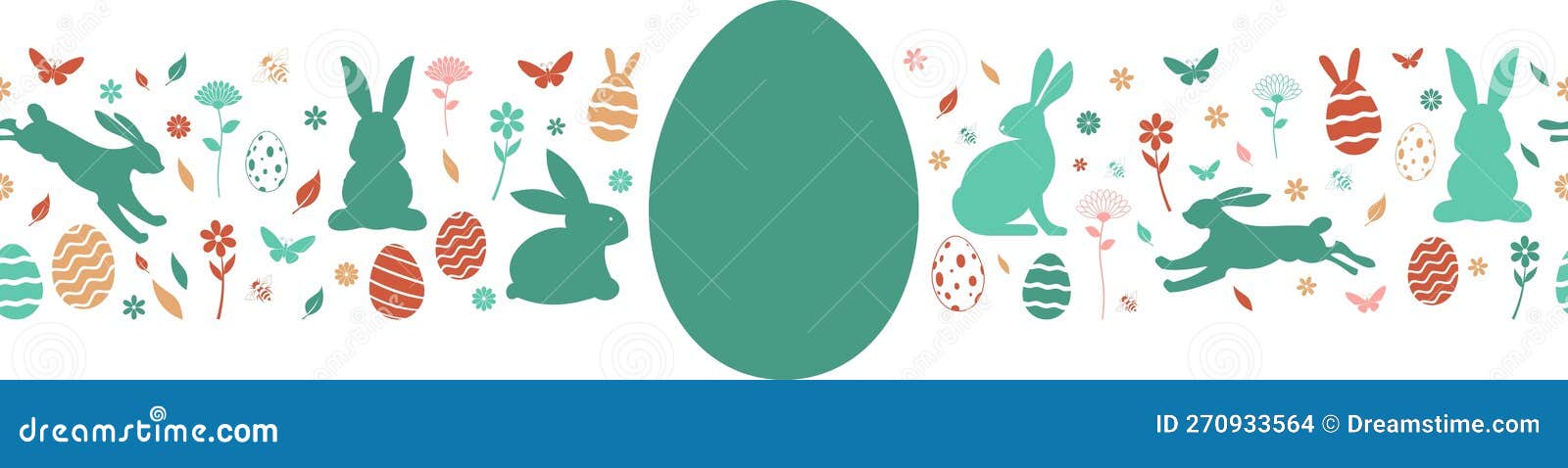 Happy Easter Egg Vector. Abstract Flourish Designed Egg and Bunny in ...