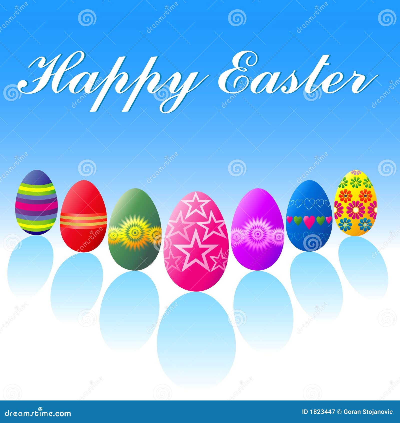 Happy Easter - Eggs stock vector. Illustration of easter - 1823447