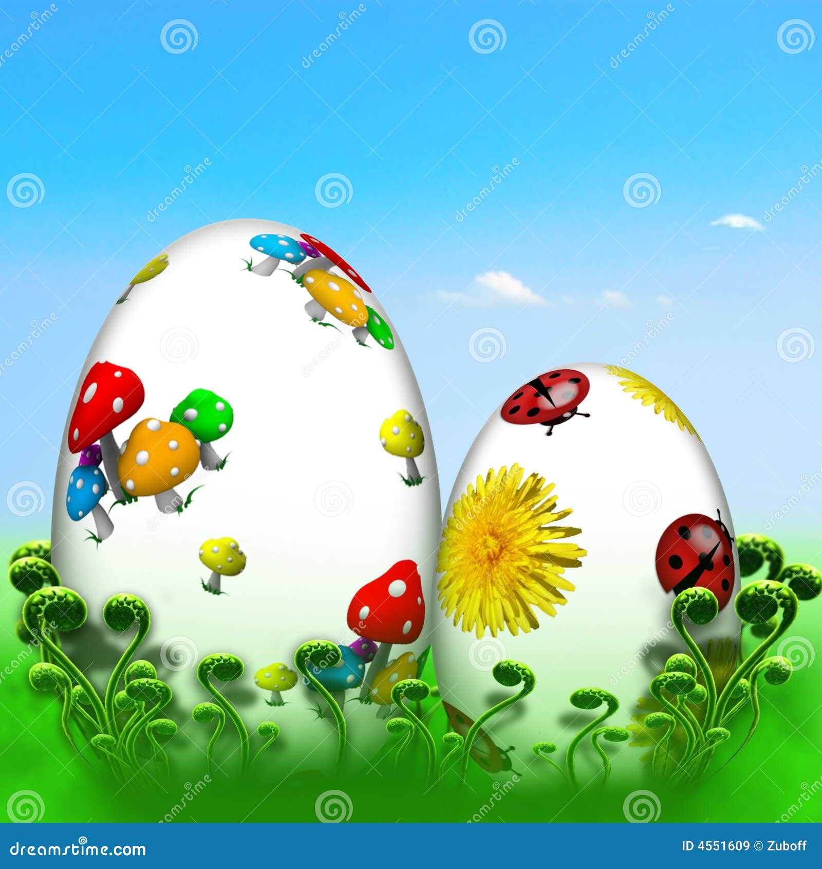 Happy Easter Eggs stock illustration. Illustration of element - 4551609