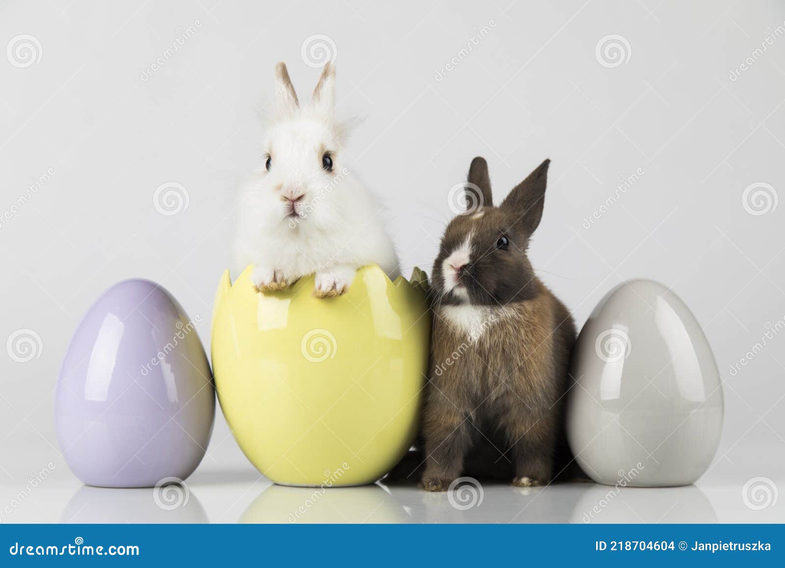 Happy Easter,Eggs, Baby Bunny Stock Photo - Image of little, painted ...