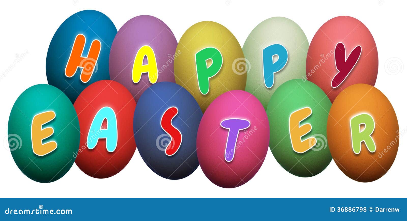 Happy Easter Eggs stock illustration. Illustration of happy - 36886798