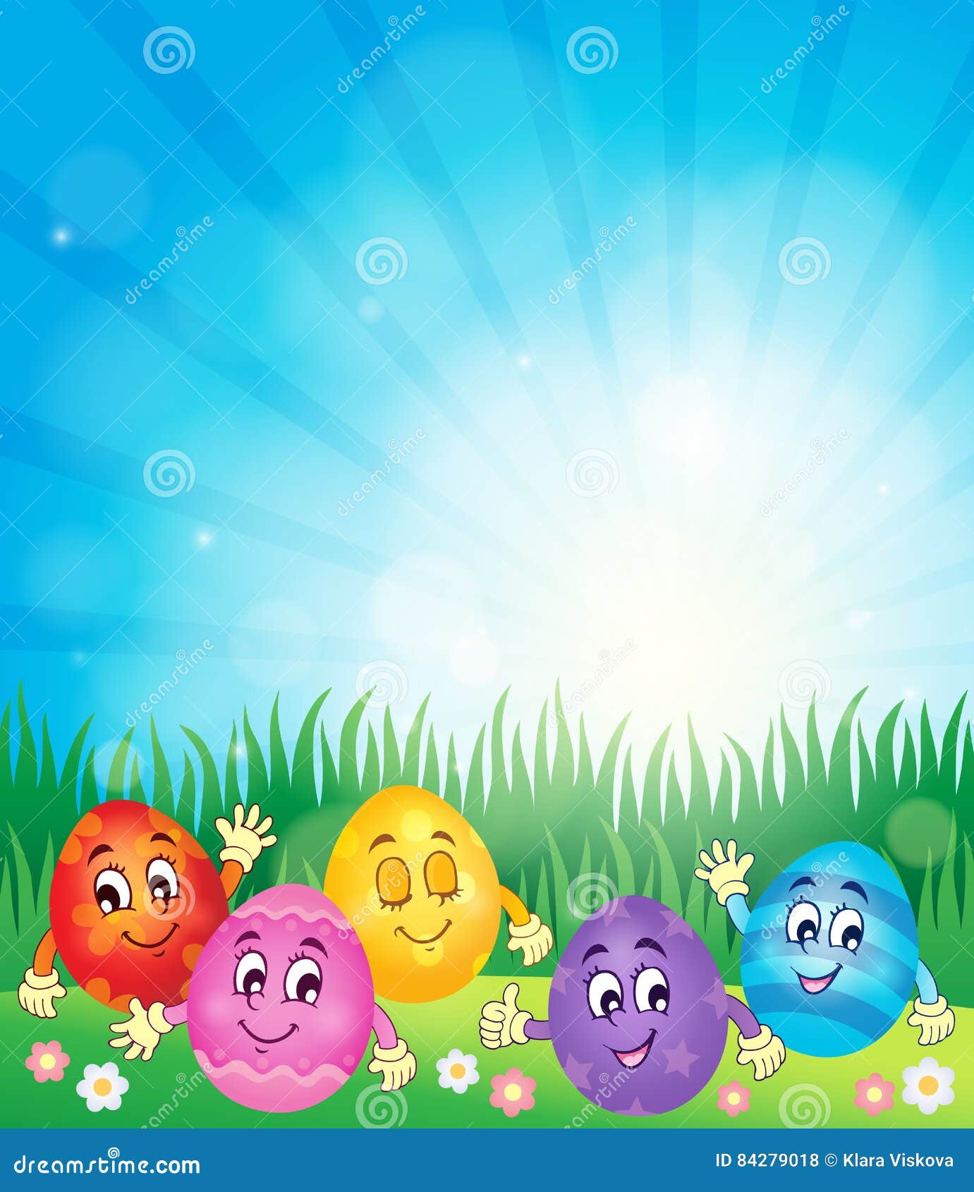 Happy Easter Eggs Theme Image 1 Stock Vector - Illustration of ...