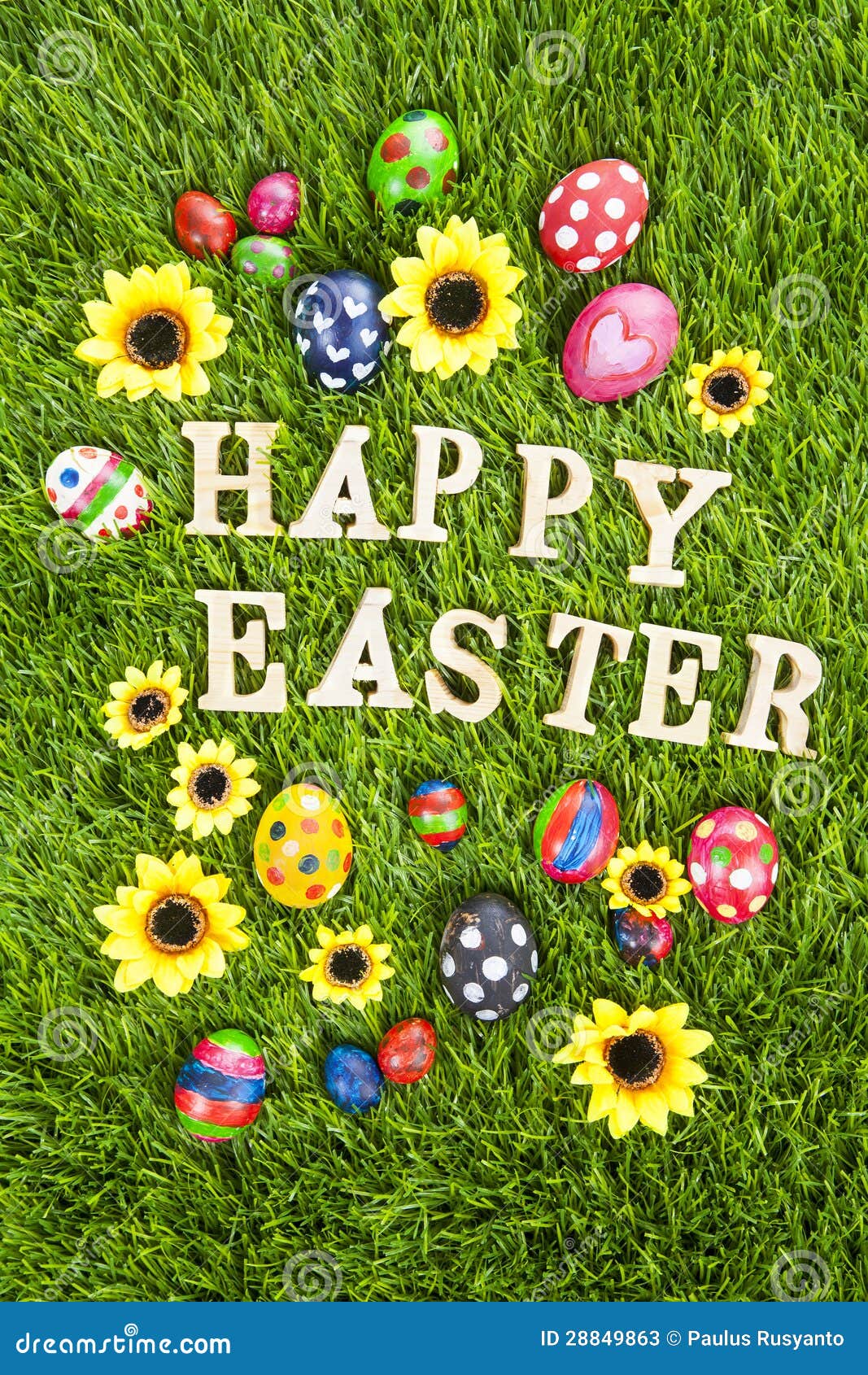Happy easter eggs vertical stock illustration. Illustration of creative ...