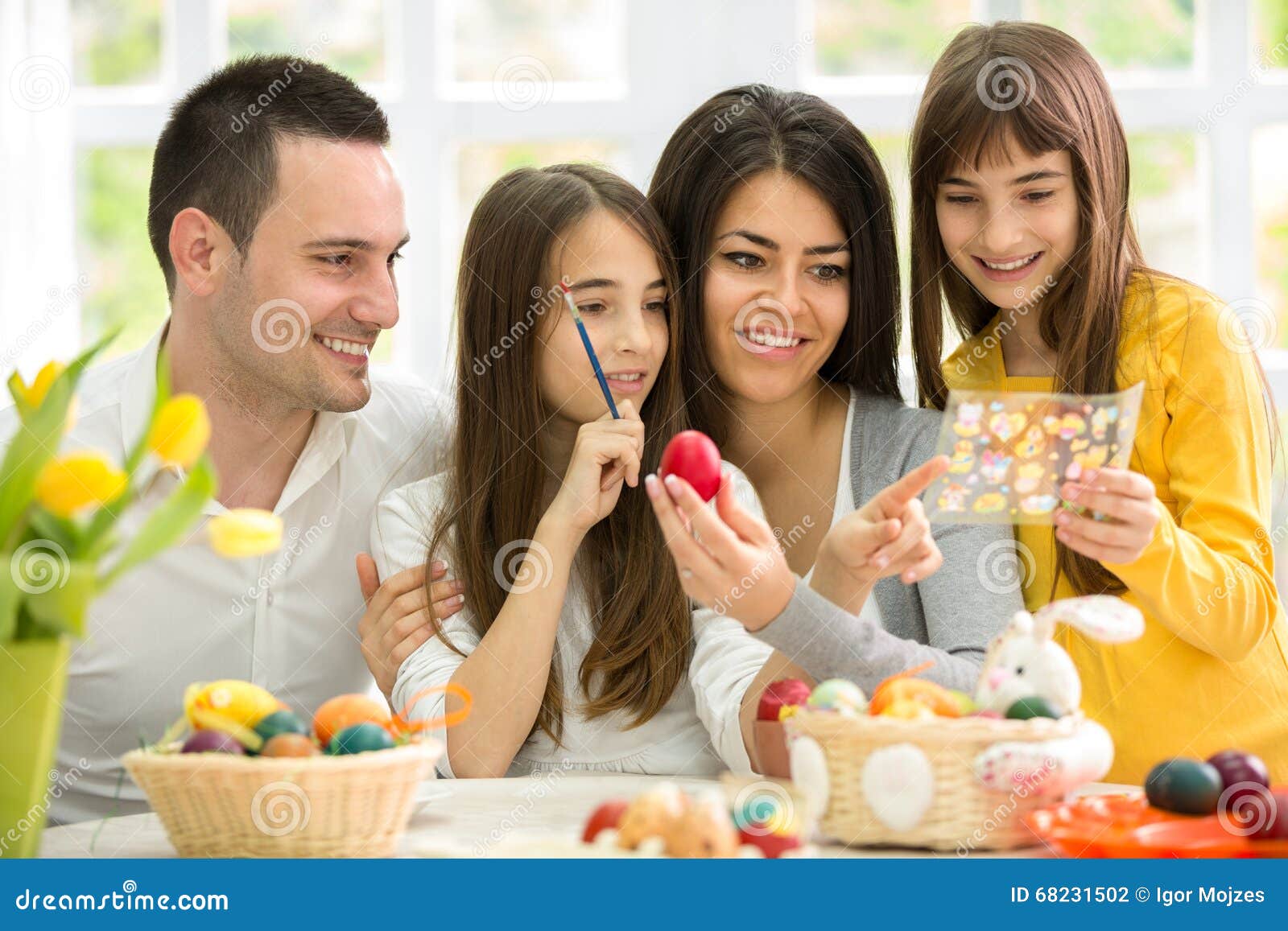 Happy Easter family stock photo. Image of creativity - 68231502
