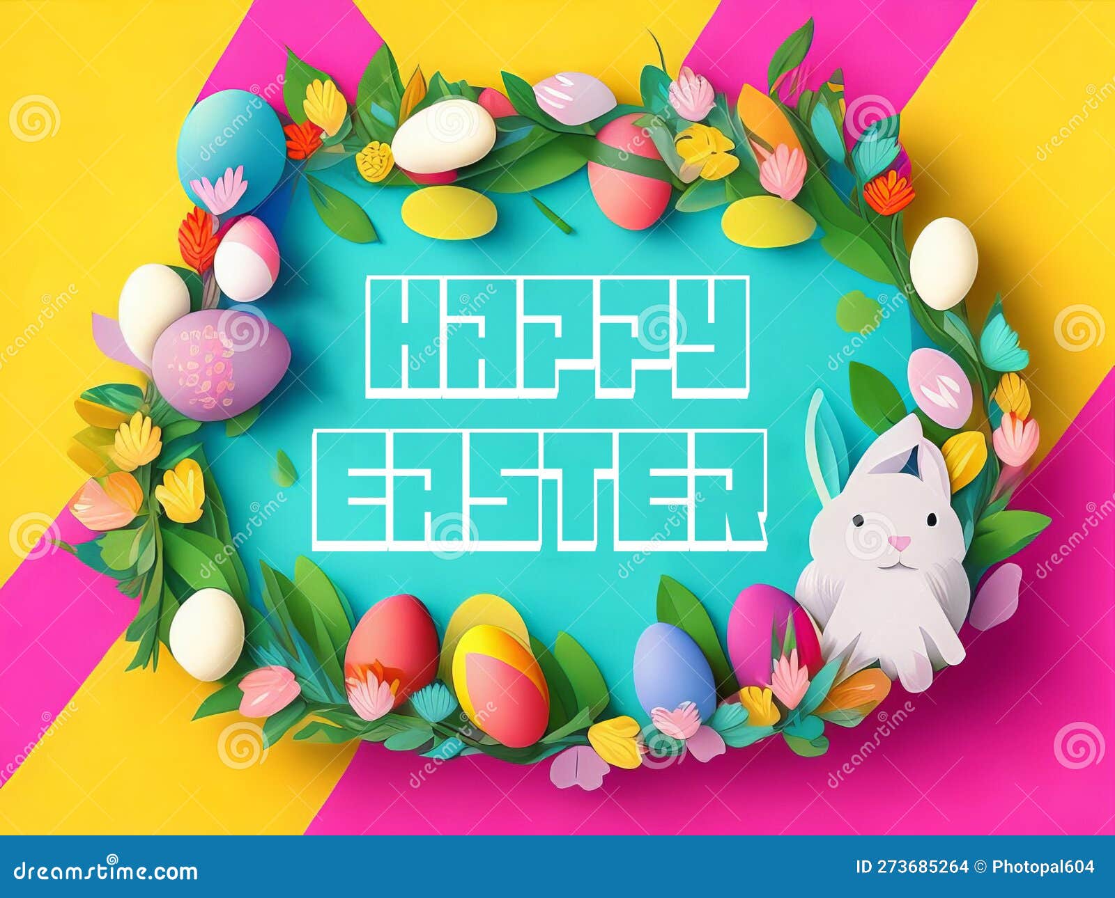 Happy Easter: a Festive Vector Illustration for International Spring ...