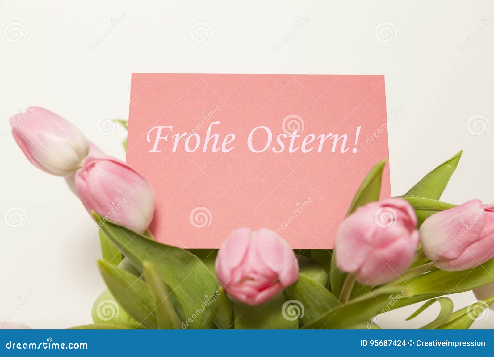 Happy Easter & X28;german& X29; Stock Photo - Image of tulip, march ...
