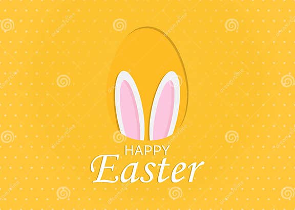 Happy Easter Greeting Card with Egg, Rabbit. Easter Bunny, Texture ...