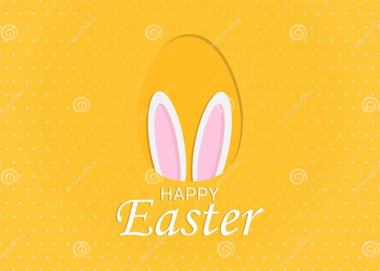 Happy Easter Greeting Card with Egg, Rabbit. Easter Bunny, Texture ...