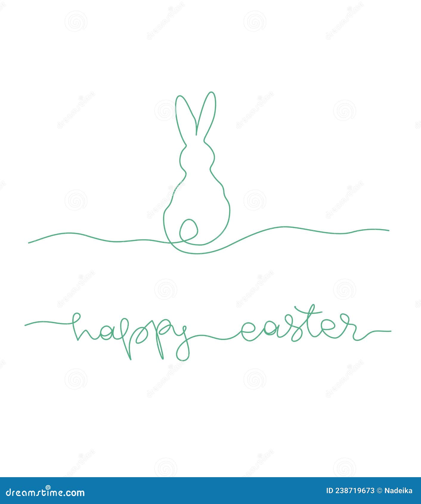 Happy Easter greeting card stock vector. Illustration of outline ...