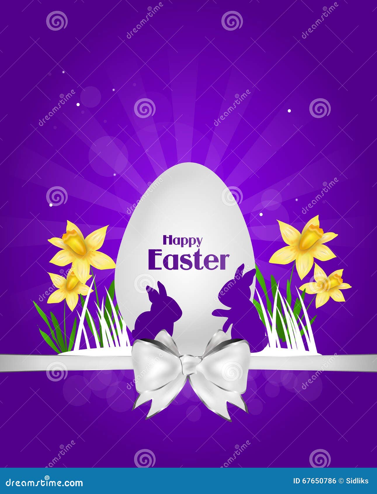 Happy easter greeting card stock illustration. Illustration of shine ...