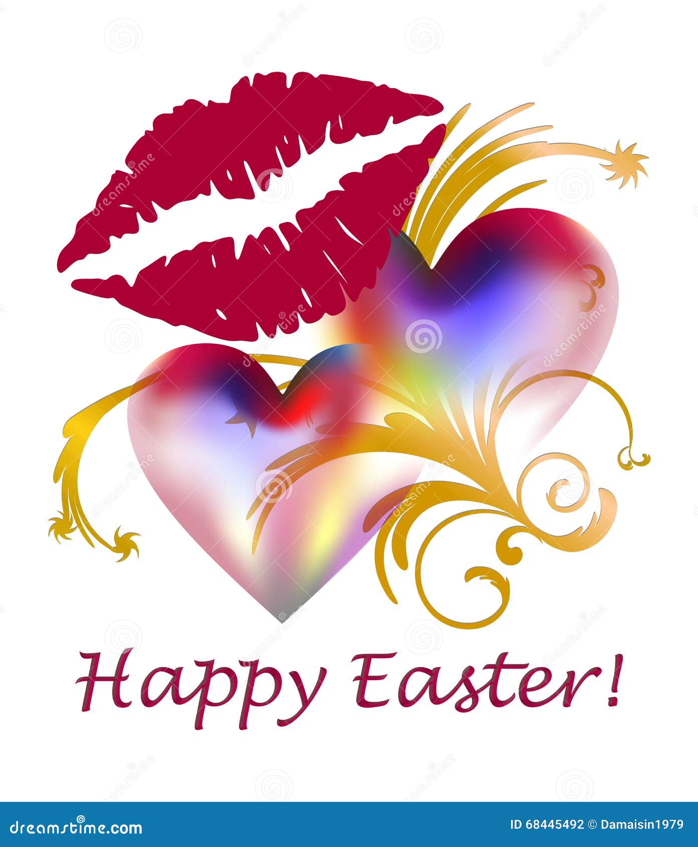 Happy Easter Greeting Card with Smile Stock Vector - Illustration of ...