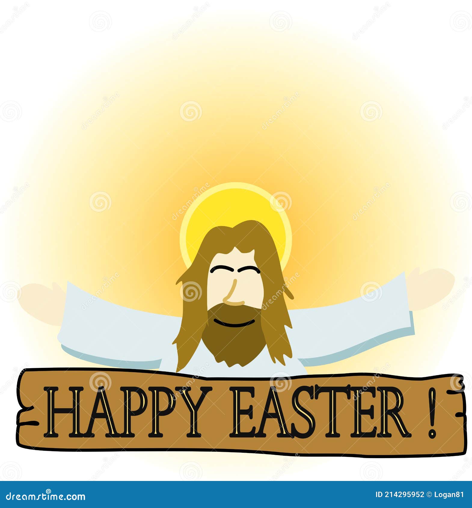 Happy Easter from Jesus Christ Stock Vector - Illustration of arms ...