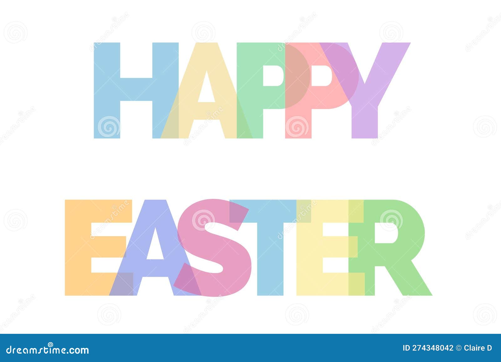 HAPPY Easter Text Message Illustration Stock Illustration ...