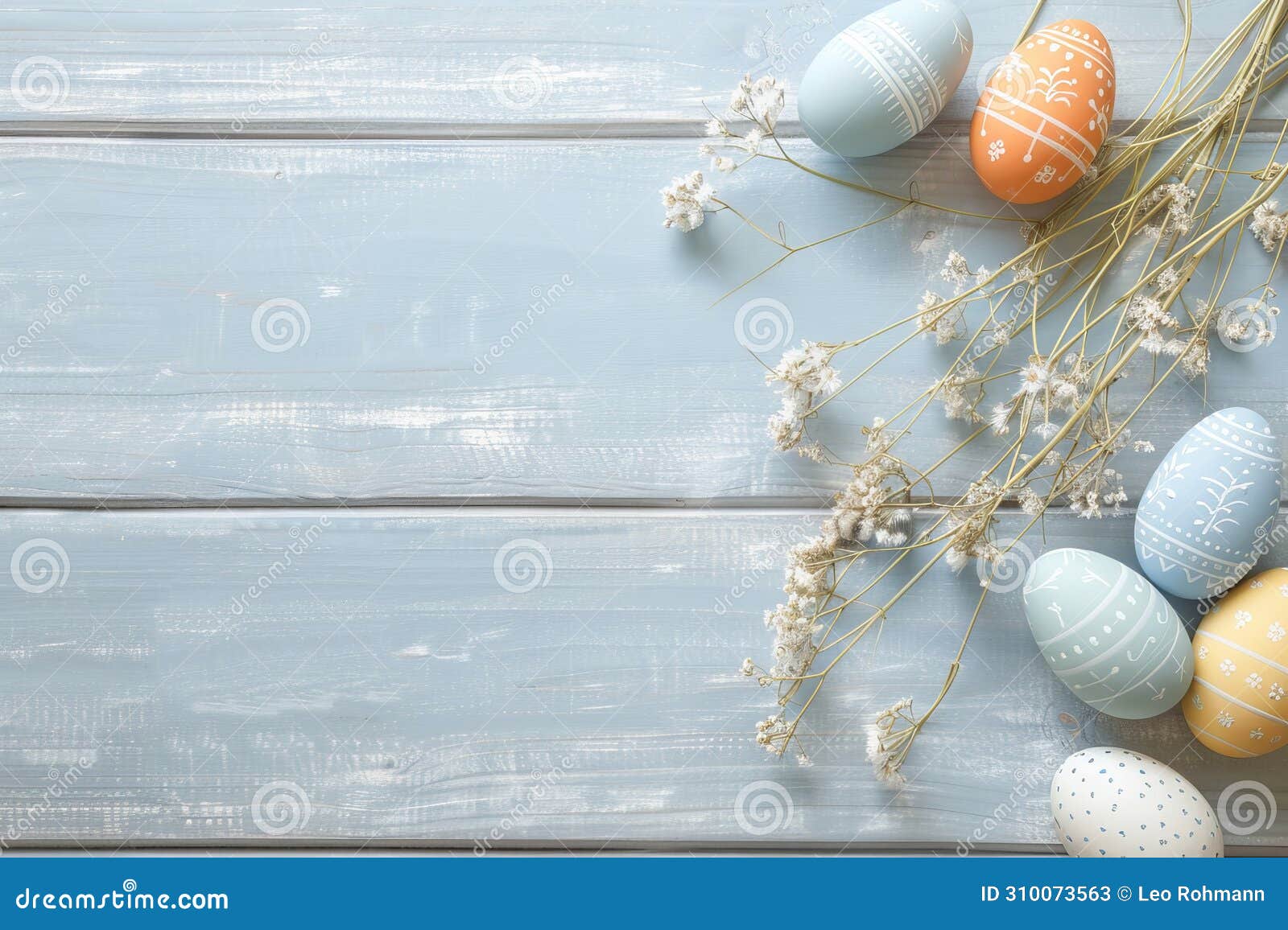 Happy Easter Hand Drawn Card Eggs Reflection Basket. White Worship ...
