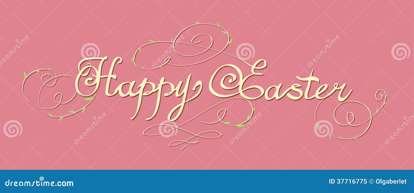 HAPPY EASTER Hand Lettering Stock Illustration - Illustration of ...