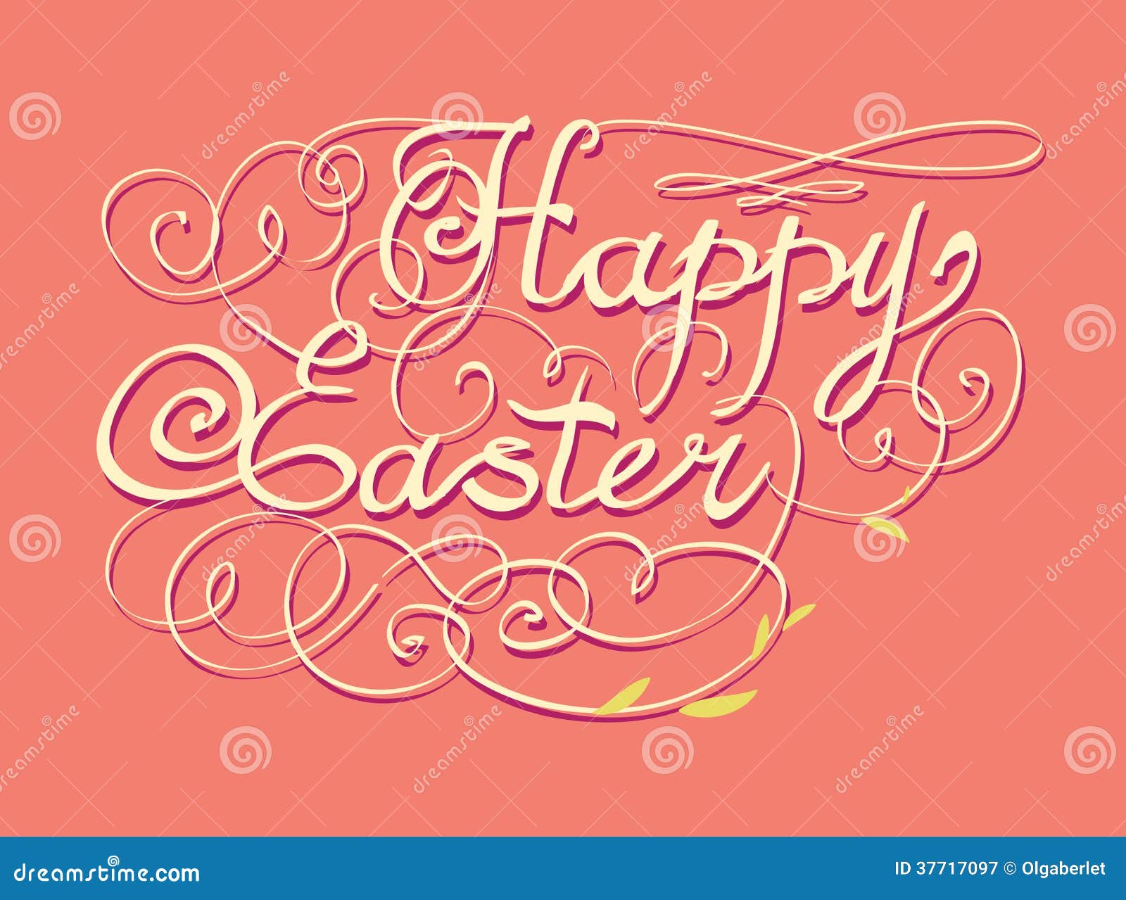 HAPPY EASTER Hand Lettering Stock Illustration - Illustration of letter ...