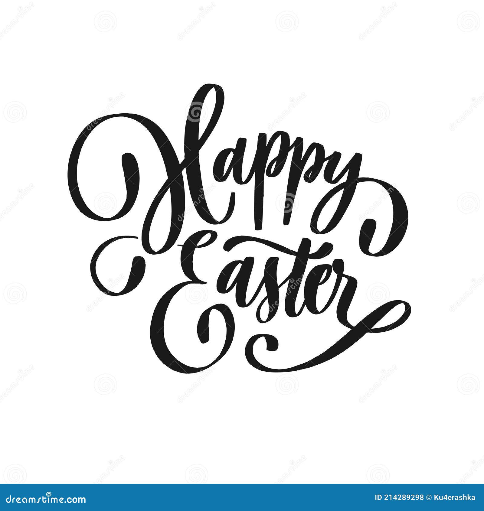 Happy Easter. Hand Lettering Inscription Vector Stock Vector ...