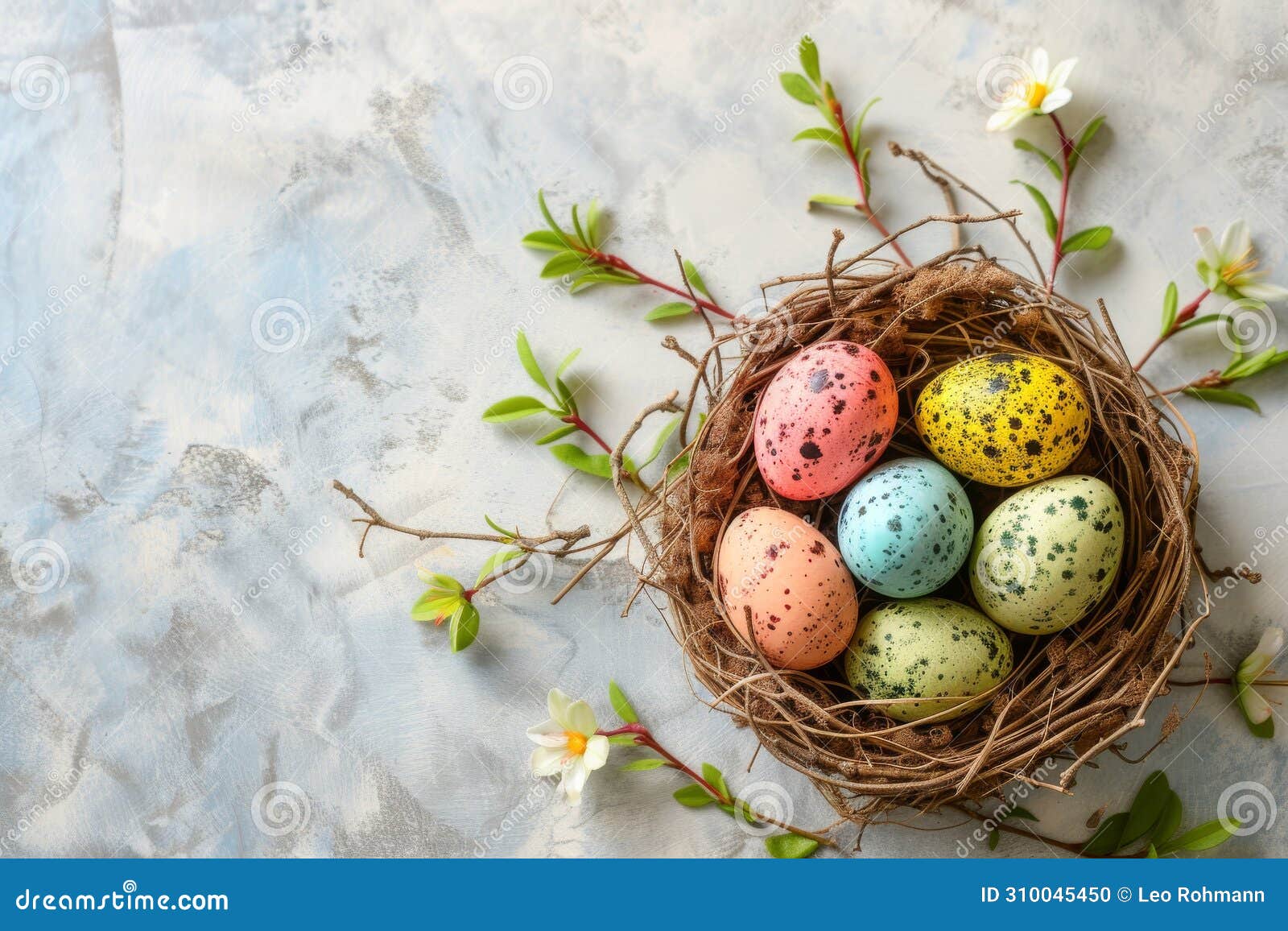 Happy Easter Handwritten Note Eggs Easter Traditions Basket. White ...
