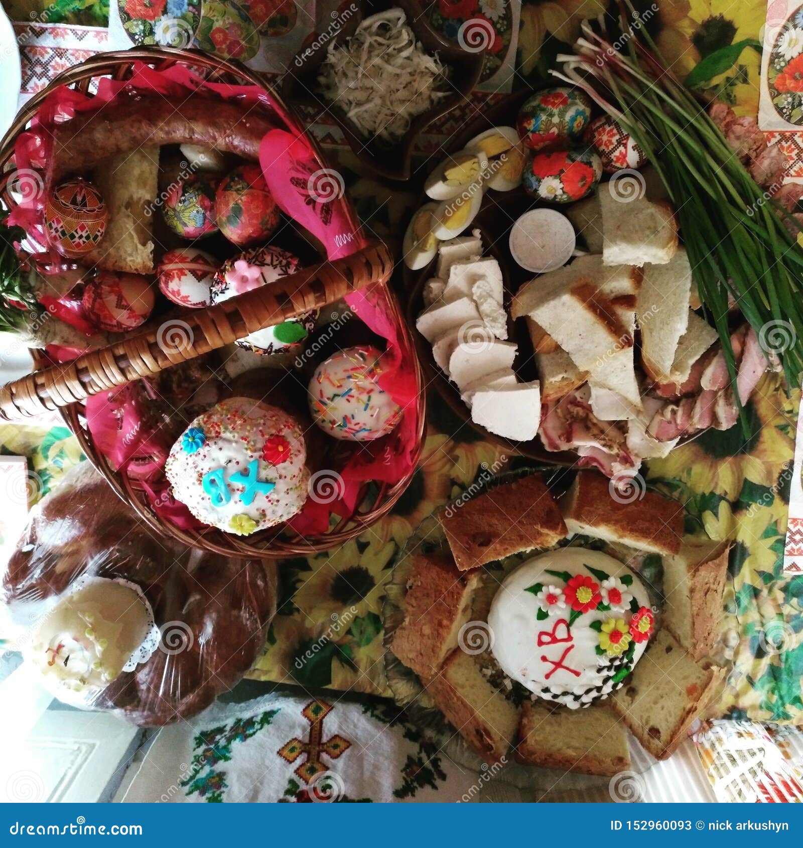 Happy Easter stock image. Image of happy, food, spring - 152960093