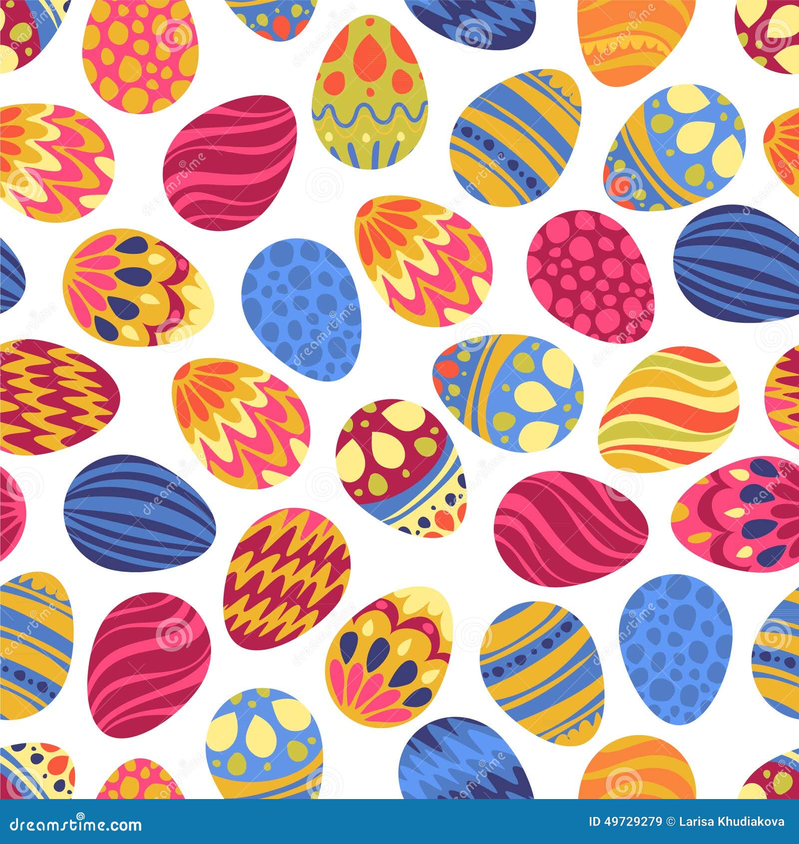Happy Easter! Happy Holiday Eggs Pattern, Seamless Background for Your ...
