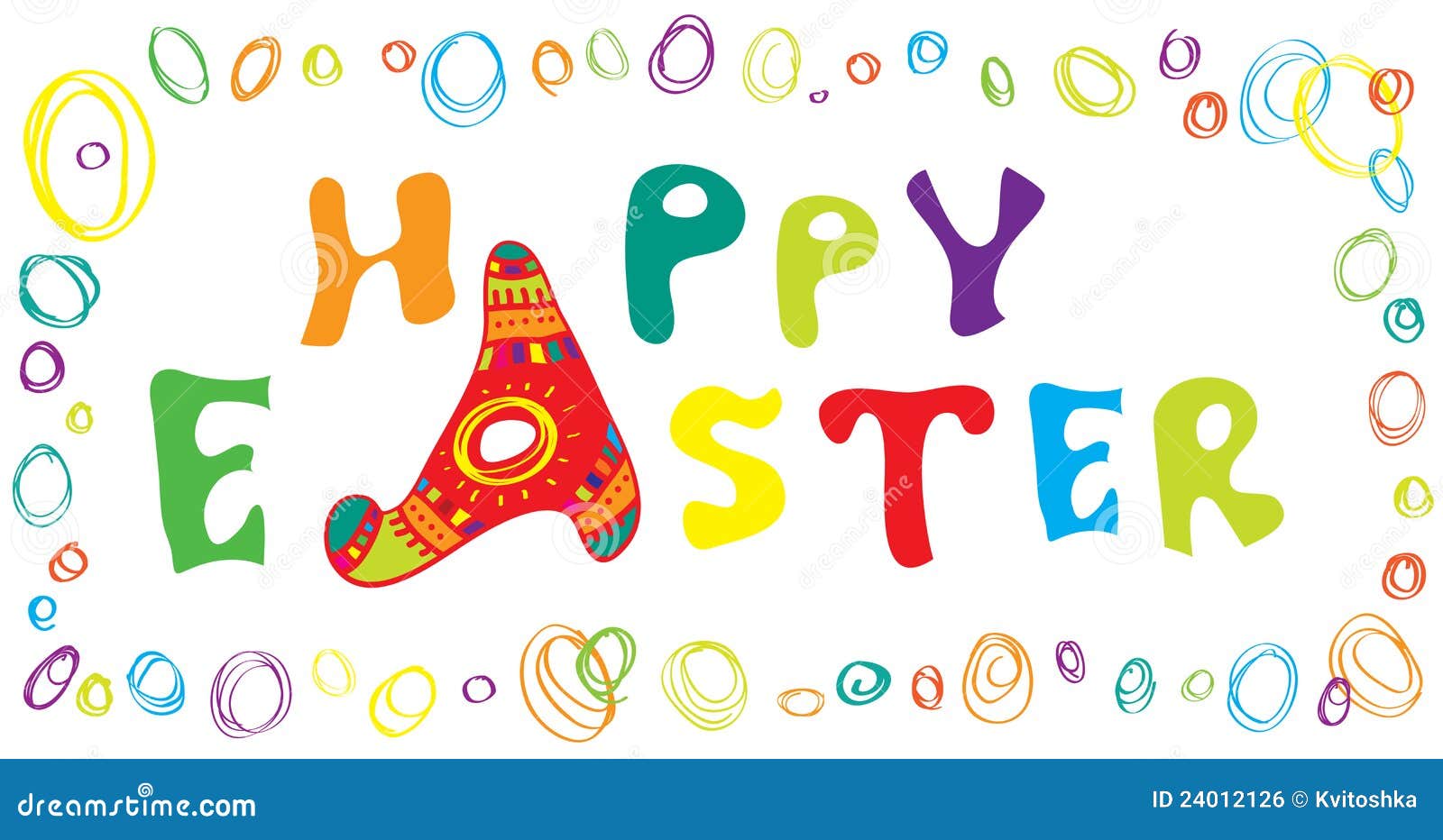 Happy Easter Horizontal Banner Stock Vector - Illustration of ...