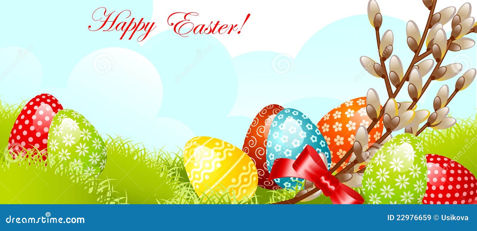 Happy easter invitation. stock vector. Illustration of clip - 22976659