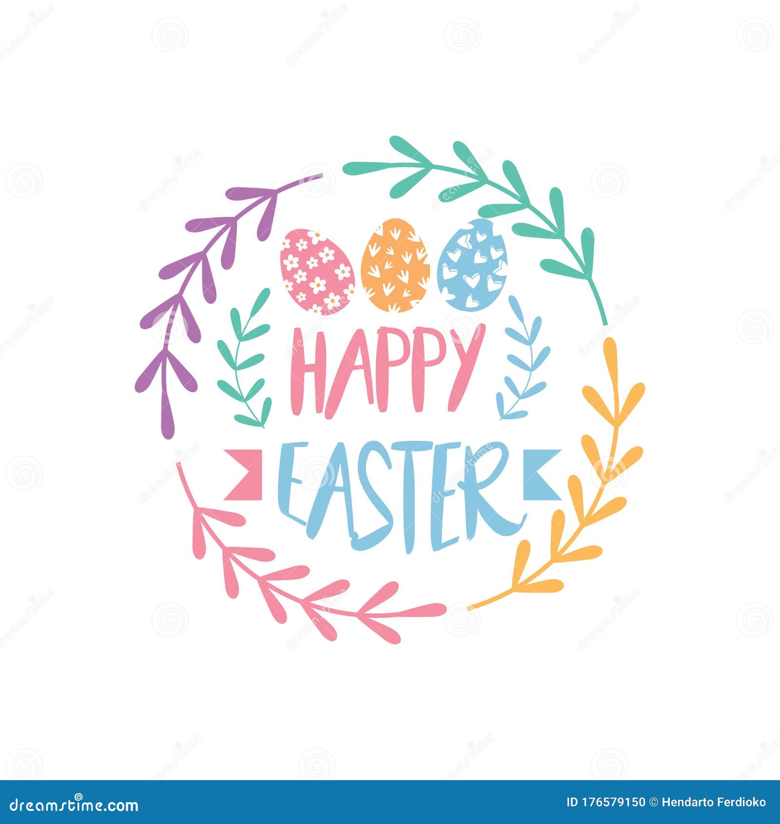 Happy Easter Letter Logo Icon Vector Background Stock Vector ...