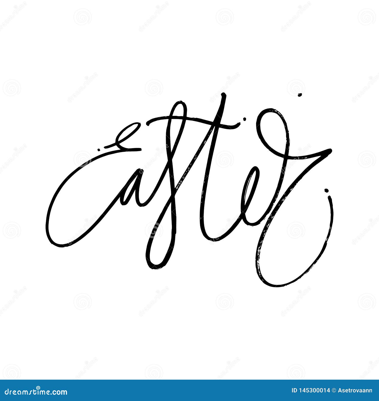 Happy Easter Lettering for Greeting Card. Isolated on White Background ...