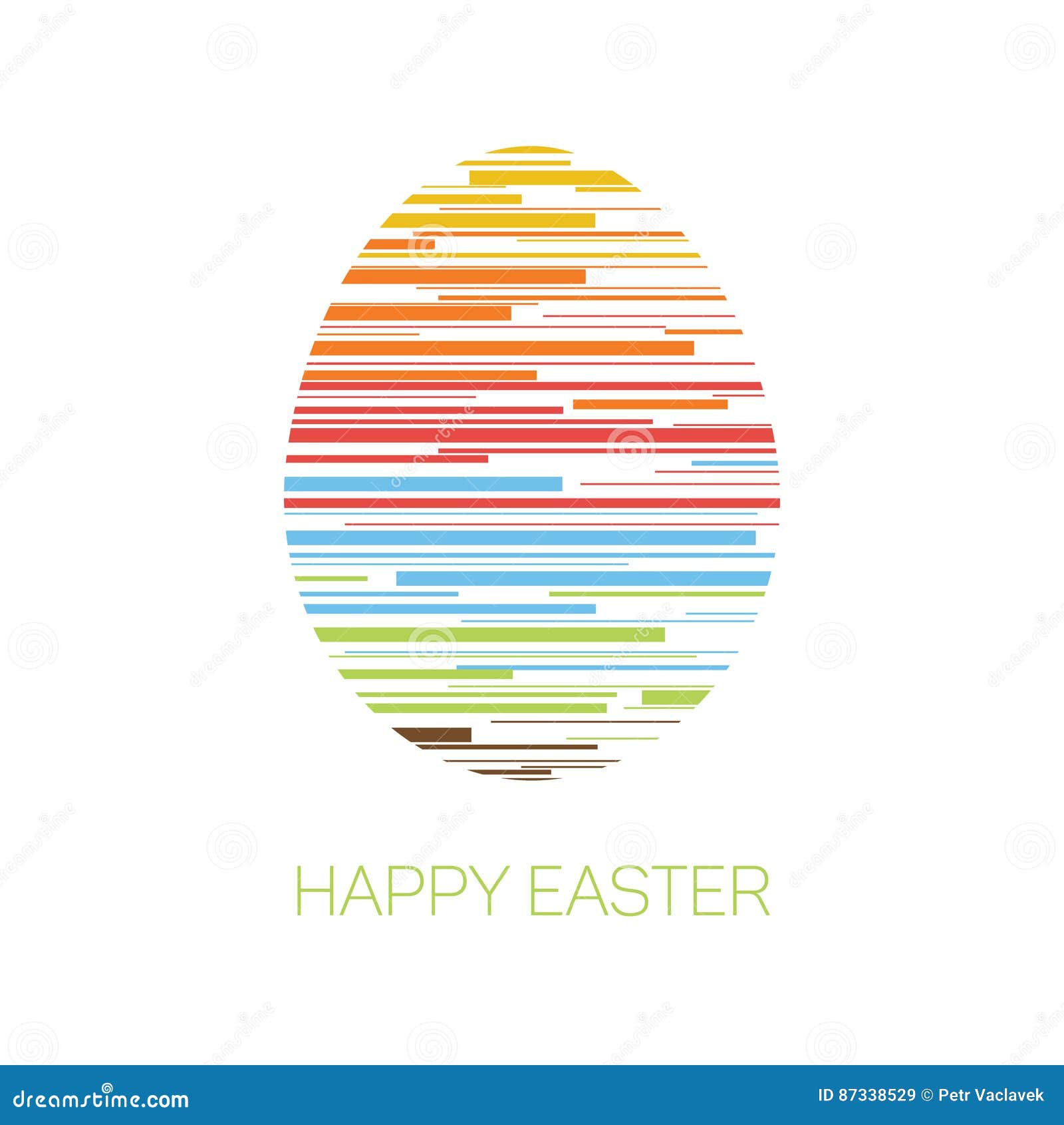 Happy Easter - Minimalist Easter Card Stock Vector - Illustration of ...