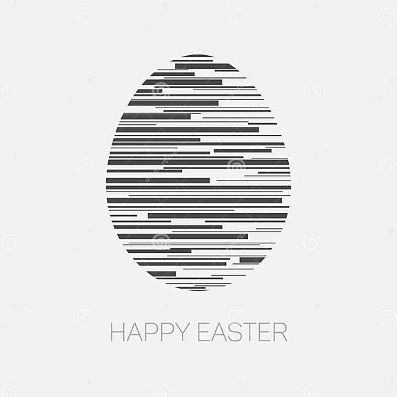 Happy Easter - Minimalist Easter Card Stock Vector - Illustration of ...