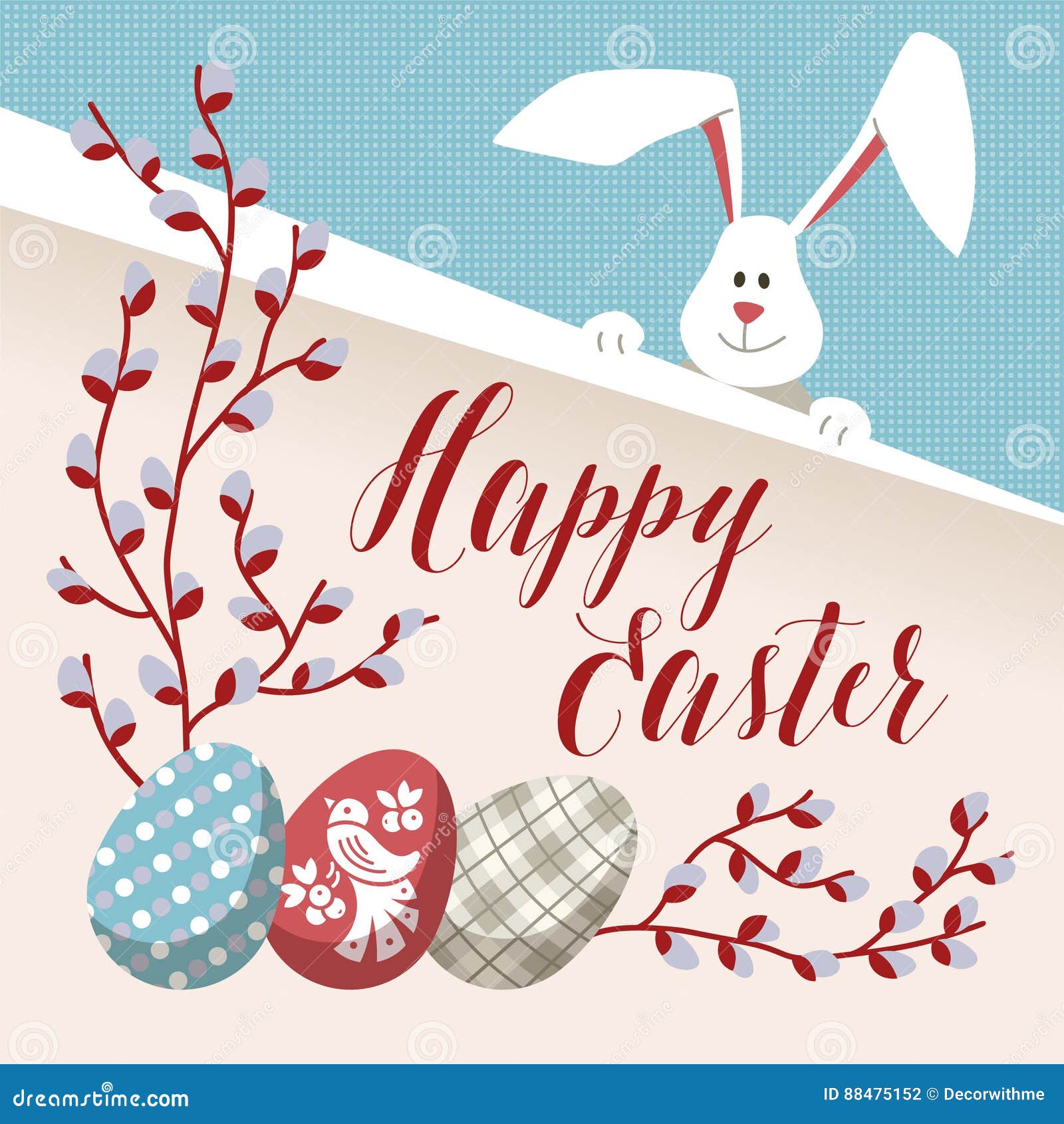Happy Easter - Modern Vector Card Stock Vector - Illustration of ...