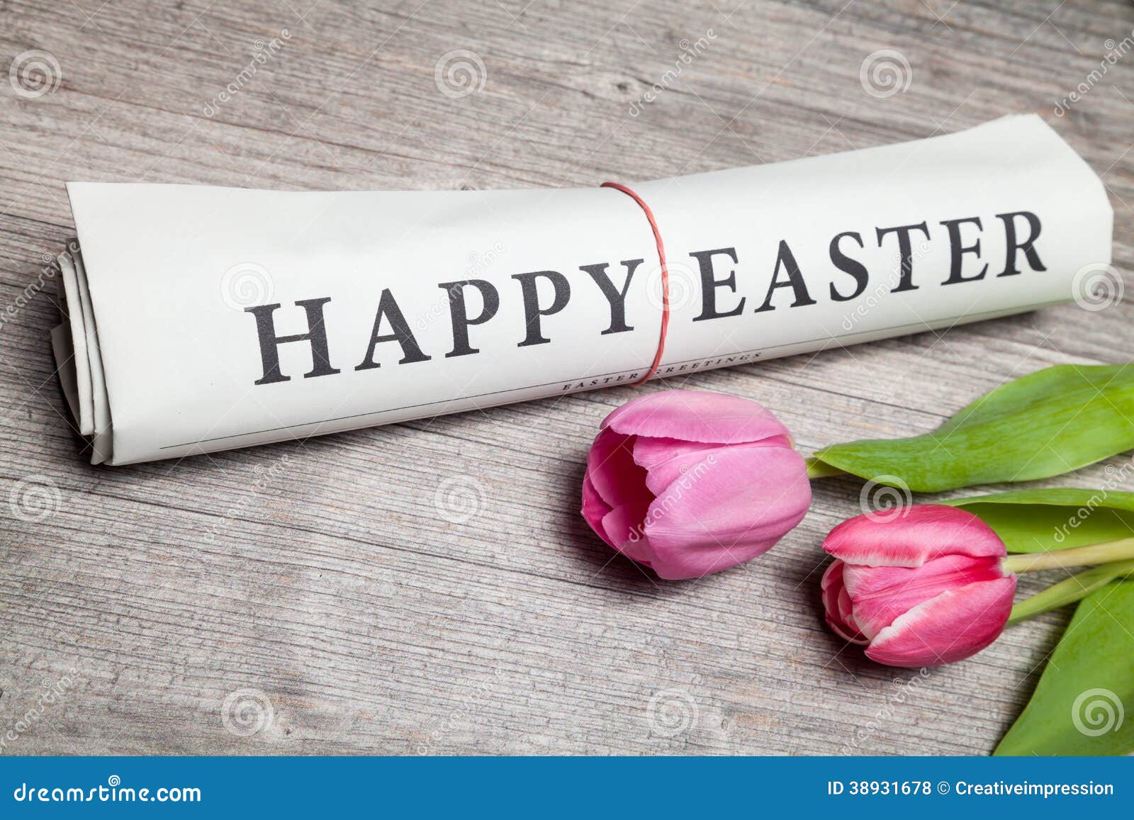 Happy easter newspaper stock photo. Image of pink, easter - 38931678