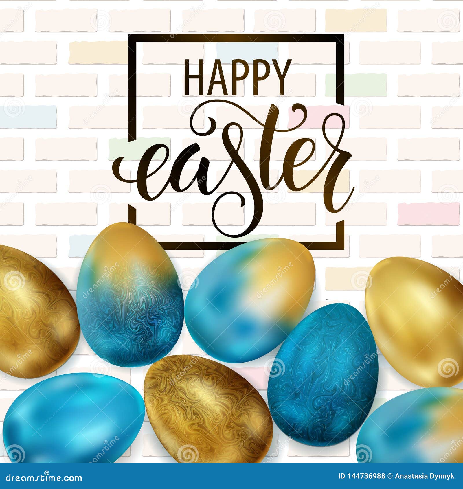 Happy Easter, Painted Eggs. Spring Holidays, Easter Background Stock ...