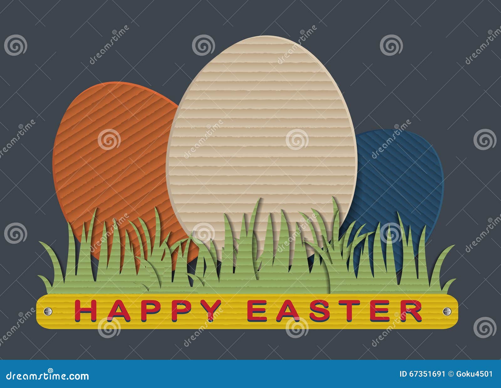 Happy Easter Paper Texture Background Stock Illustration - Illustration ...