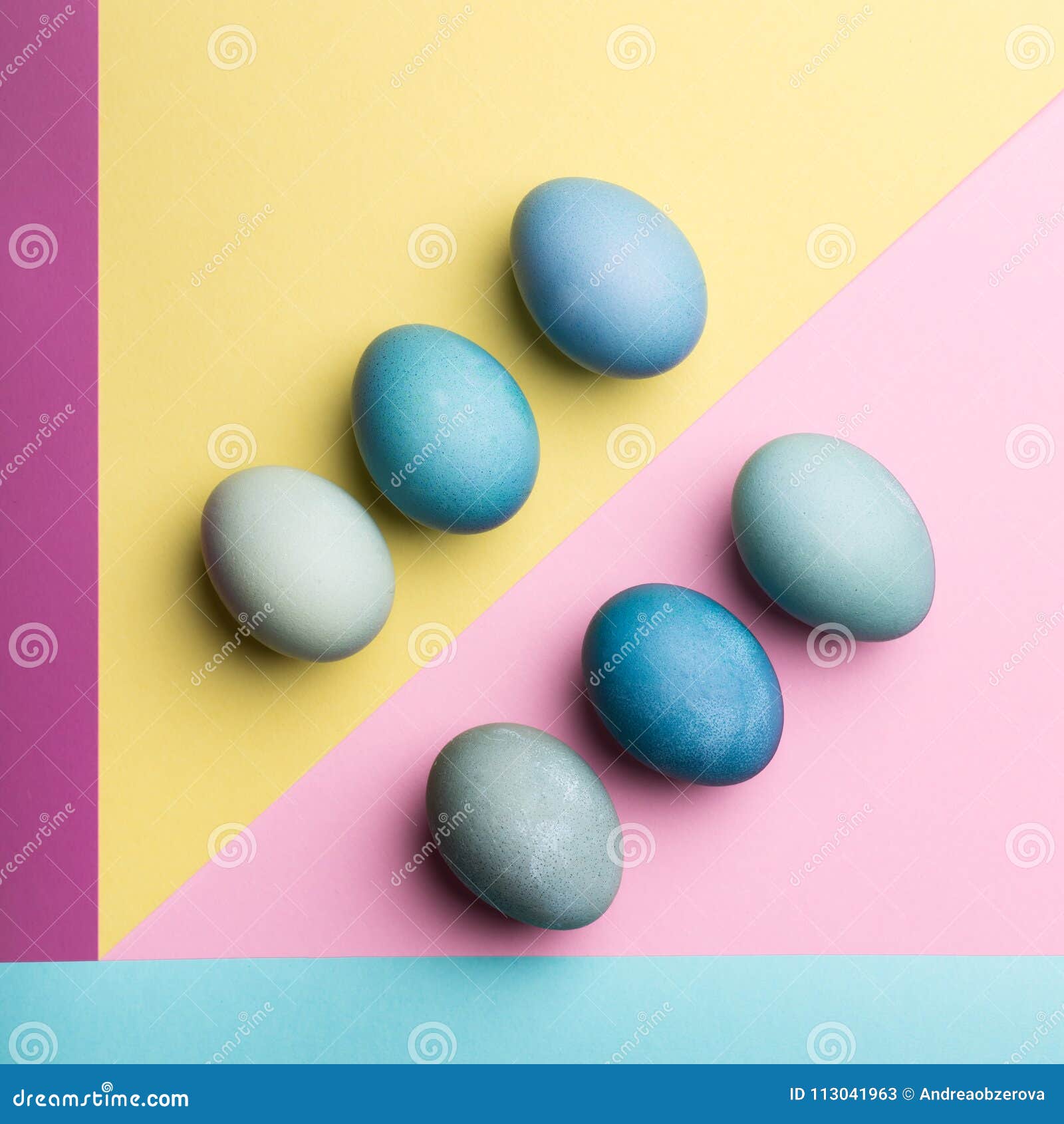 Happy Easter Pastel Coloured Background. Stock Image - Image of blue ...