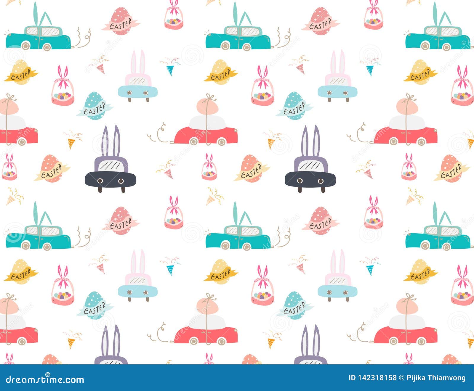 Happy Easter Pattern Background, Cute Easter Pattern for Kids. Stock ...