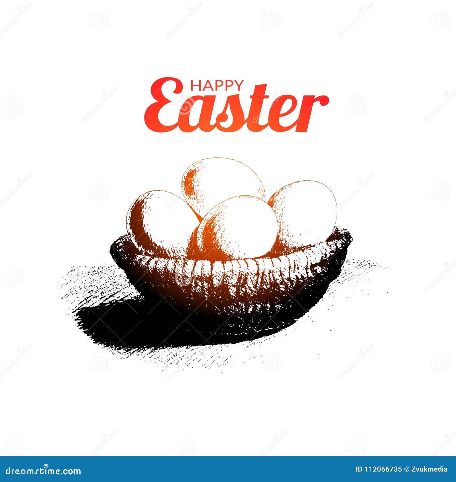 Happy Easter. Pencil Drawing. Stock Vector - Illustration of event ...