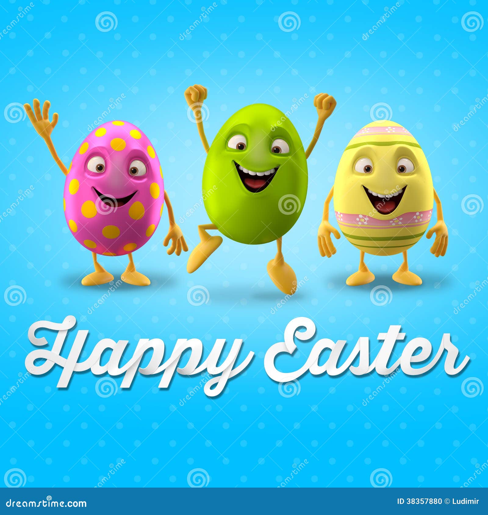 Happy Easter Postcard, Greeting Card, Merry Easter Congratulation Stock ...