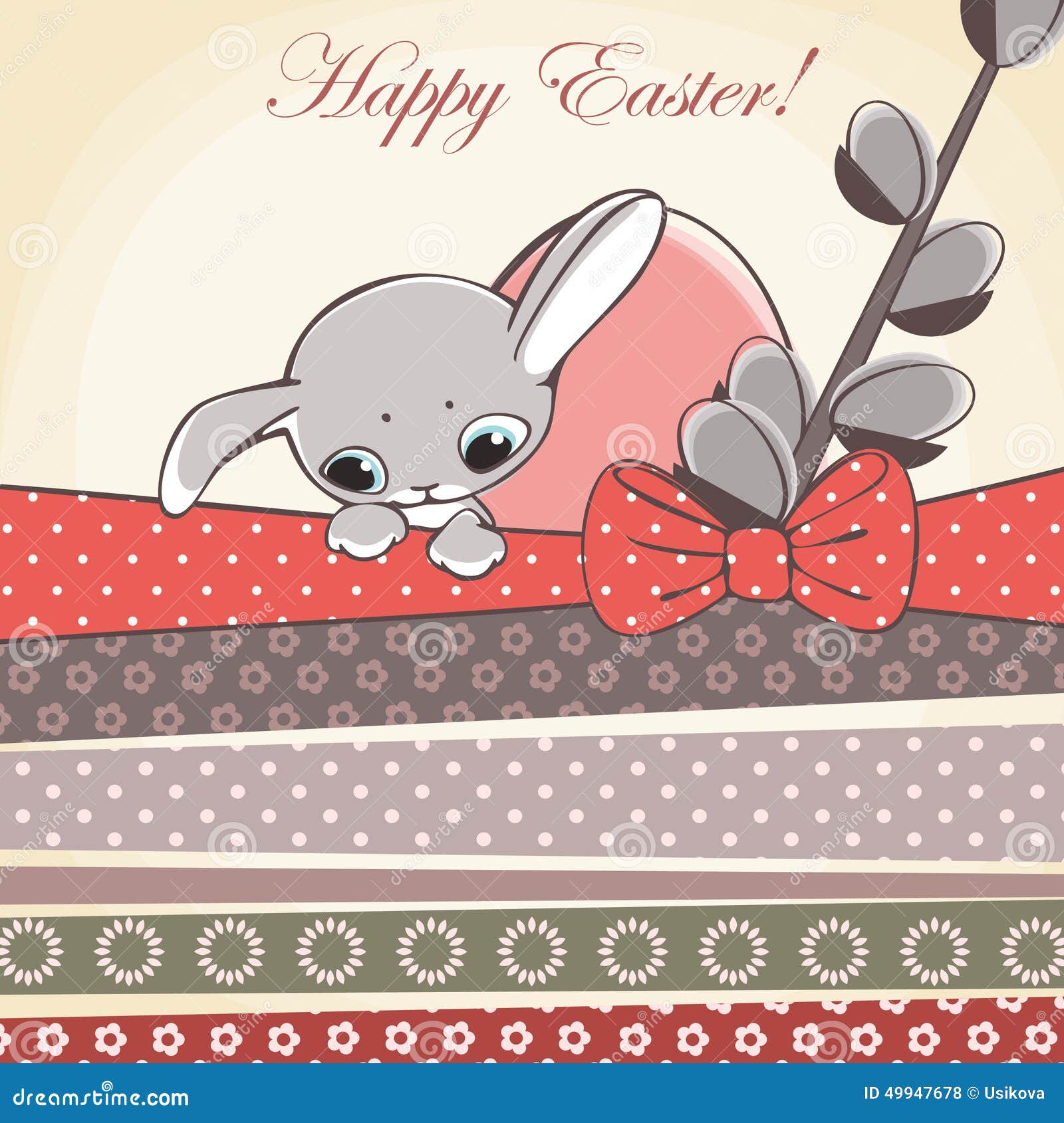 Happy easter rabbit stock vector. Illustration of frame - 49947678