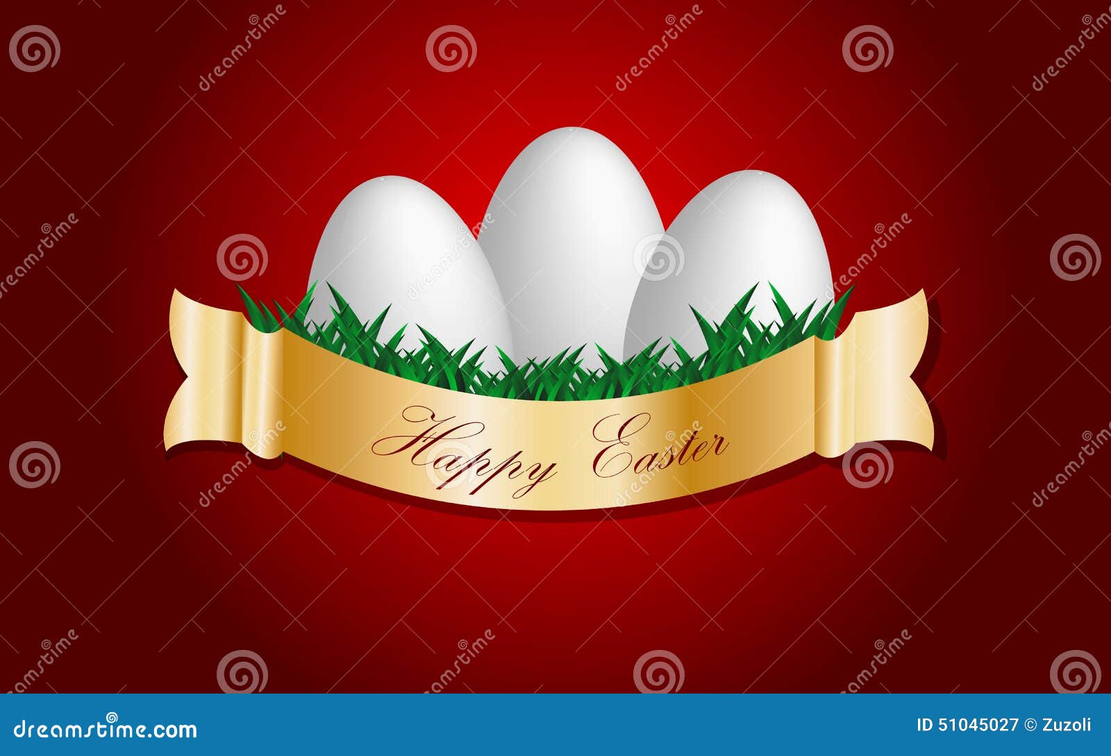 Happy Easter stock vector. Illustration of abstract, ribbon - 51045027