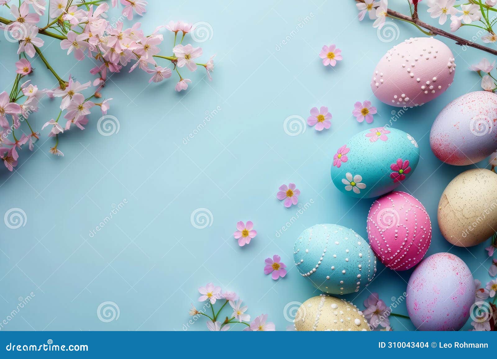 Happy Easter Rose Vine Eggs Easter Egg Coloring Basket. White ...