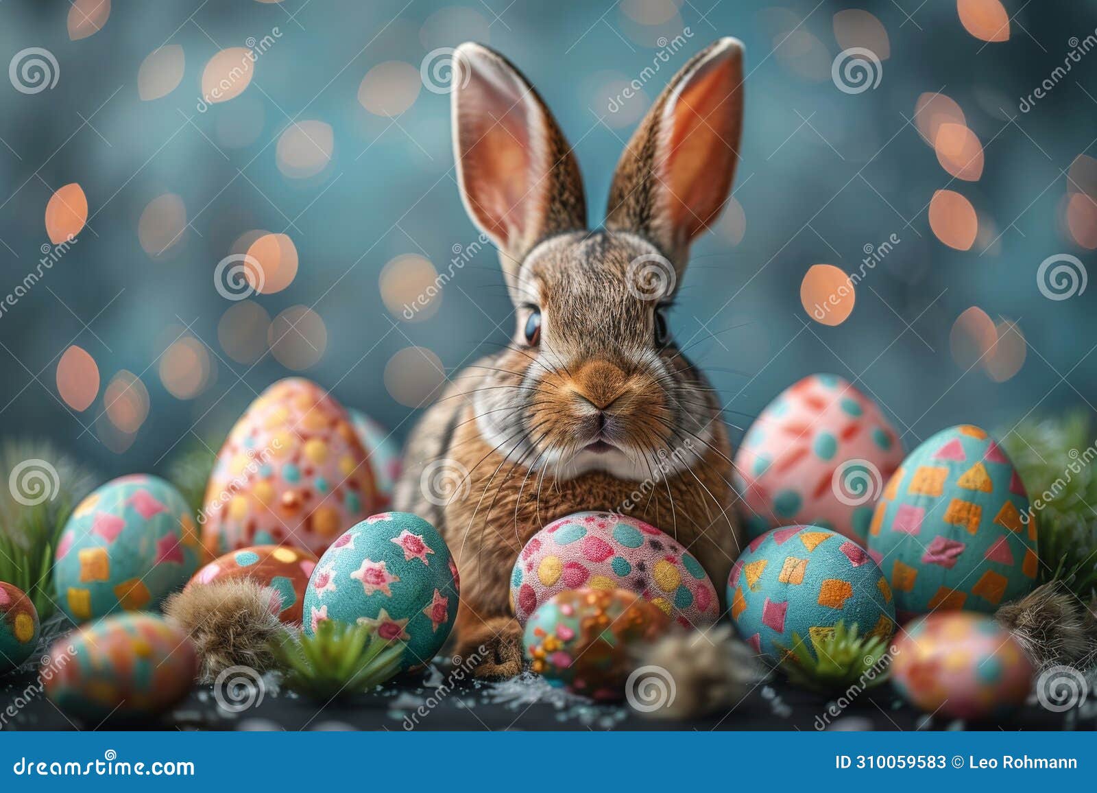 Happy Easter Ruby Red Eggs Easter Basket Sweets Basket. White Layered ...